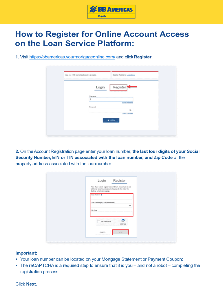 Fillable Online how-to-register-for-online-account-access-on-the-loan-service-platform Fax Email ...
