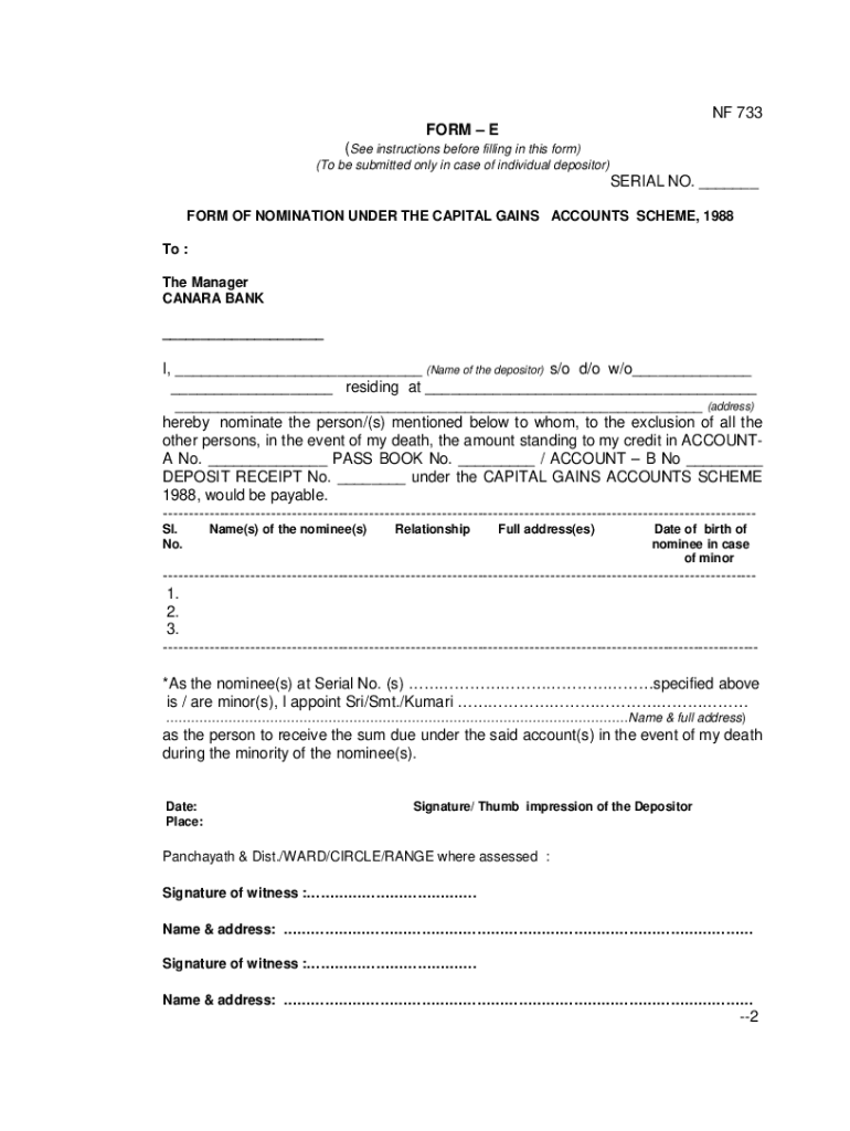 Fillable Online NF 733 FORME SERIAL NO.I Fax Email Print - pdfFiller