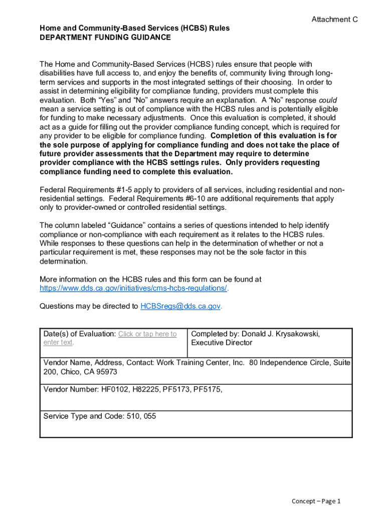 Fillable Online HCBS Concepts FY 20/21 FNRC Work Training Center Fax ...