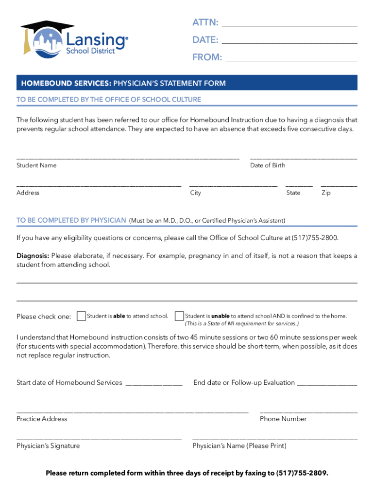Fillable Online Form to be completed by Physician Fax Email Print ...