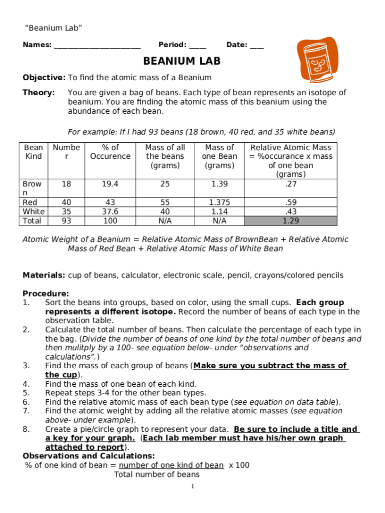 Lab 3 Worksheet.docx - CHM130LL Lab 3 - Atomic Mass Doc Template ...