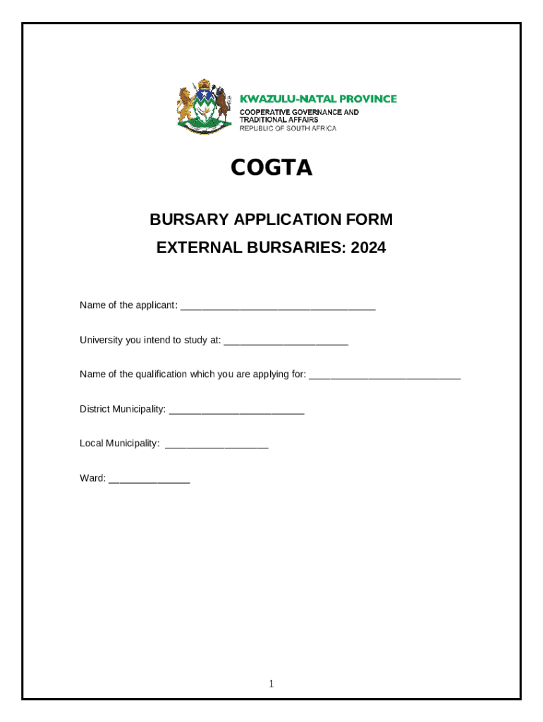 masters-publishing-bursary-application-- ... Doc Template | pdfFiller