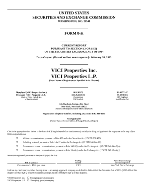 VICI Properties L Doc Template | pdfFiller