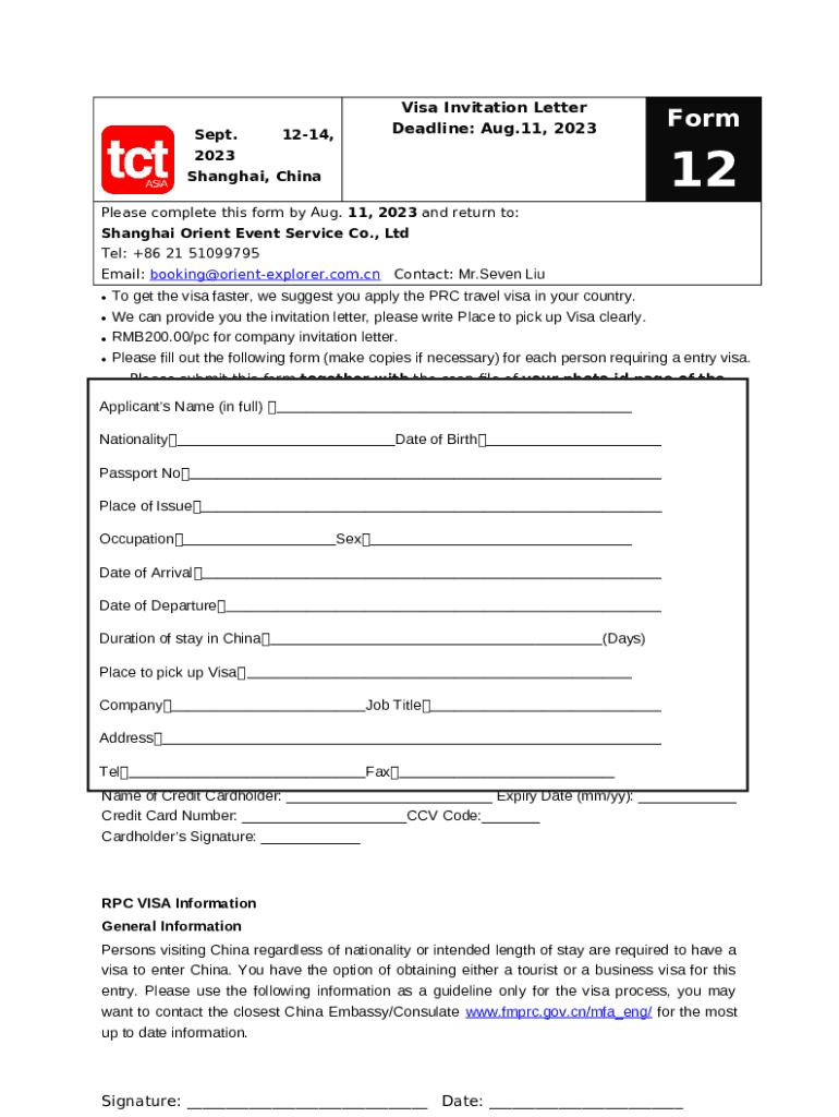 Invitation Letter for China Visa: Samples & Guide 2023/2024 Doc ...