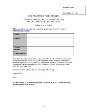 Please complete and return the attached Application ... Doc Template ...