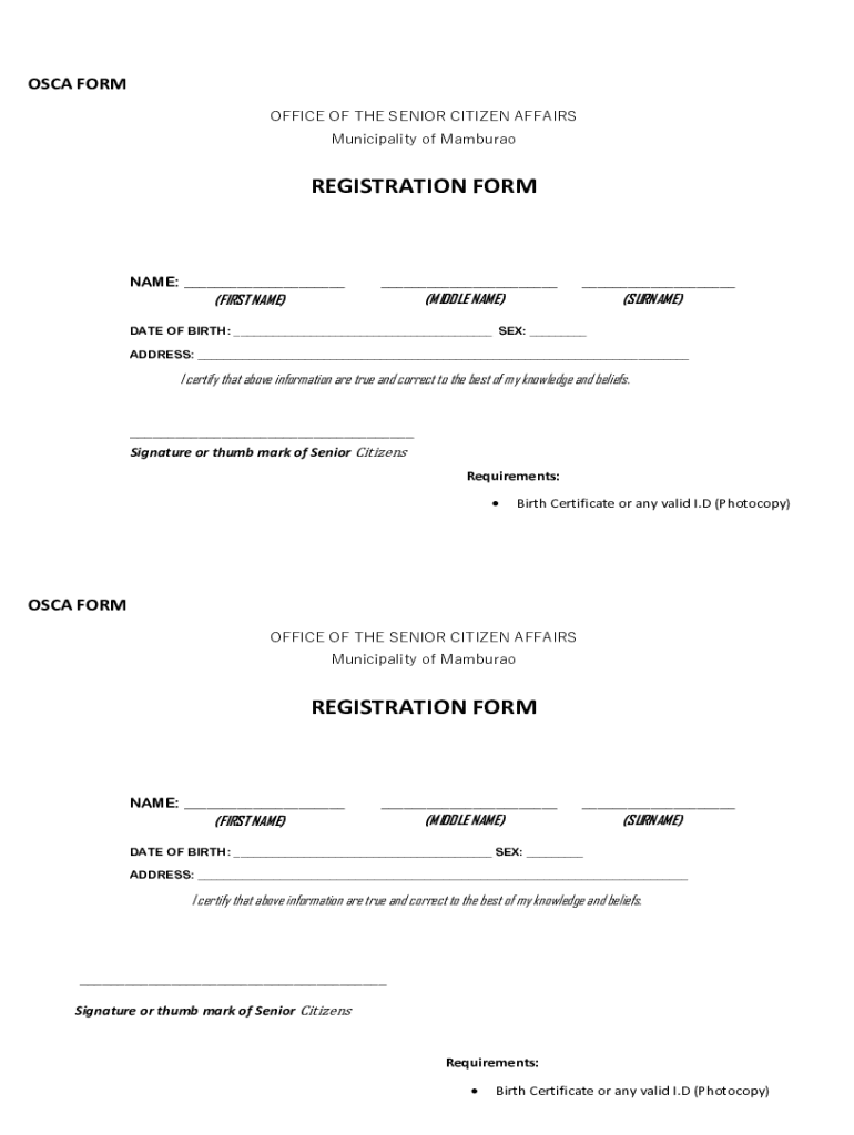 Fillable Online OSCA FORM Fax Email Print - pdfFiller