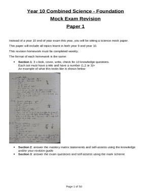 Foundation Mock Exam Revision Paper 1 Doc Template | pdfFiller
