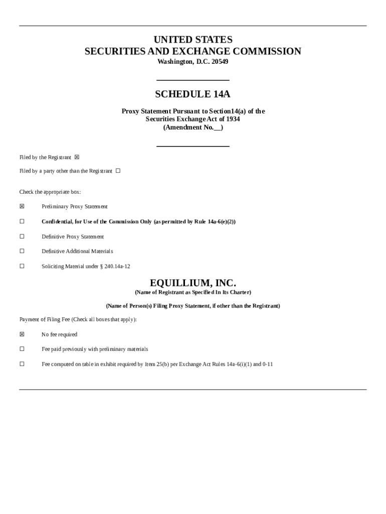 Equillium, Inc. (. EDGAR Online Pro Doc Template | pdfFiller