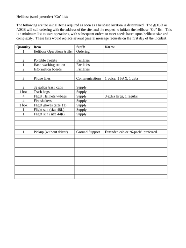 Helibase (semi-preorder) Go list Doc Template | pdfFiller
