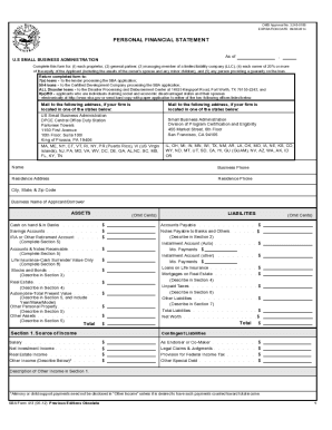 Fillable Online Omb Approval No 3245 0188 - Financial Statement Form Fax Email Print - pdfFiller