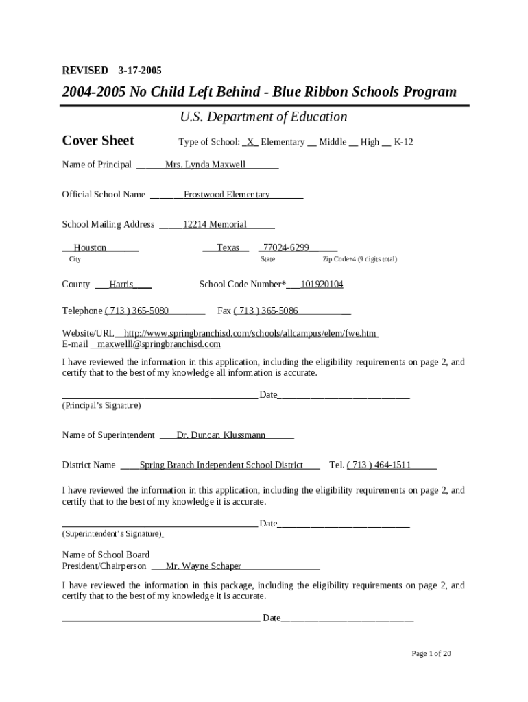 Frostwood Elementary School -- Application - www2 ed Doc Template ...