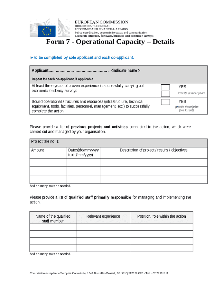 7 - Operational CapacityDetails Doc Template | pdfFiller
