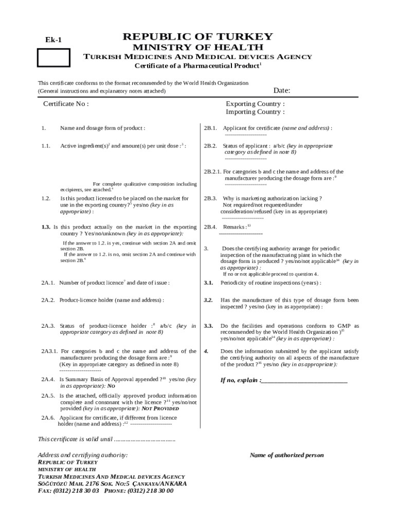The Turkish Medicines and Medical Devices Agency - titck gov Doc ...