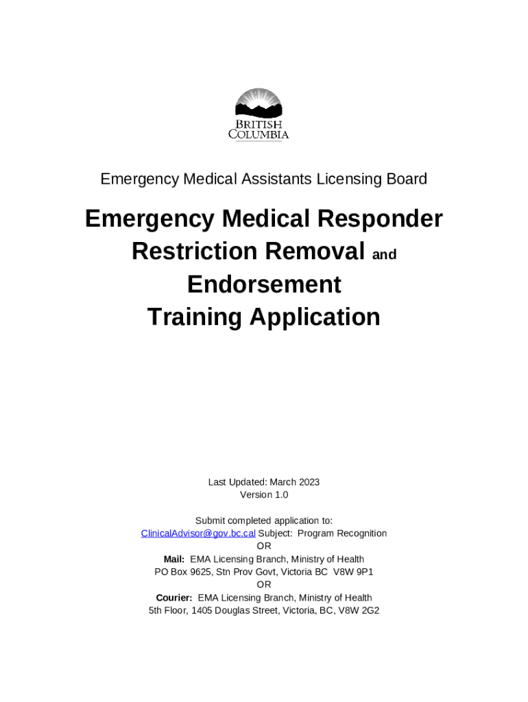 Emergency Medical Assistants - Province of British Columbia Doc ...