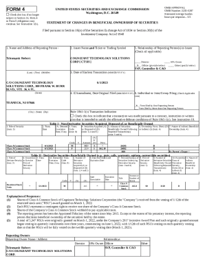 COGNIZANT TECHNOLOGY SOLUTIONS CORP CTSH Doc Template | pdfFiller