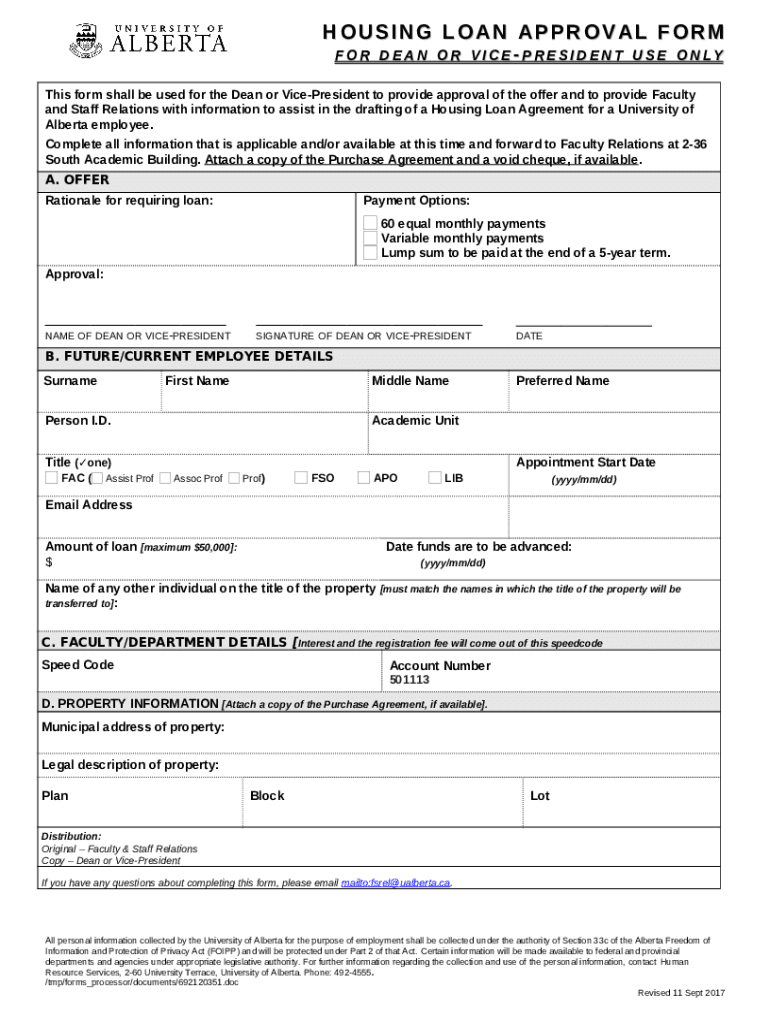 Housing Loan Approval Doc Template | pdfFiller