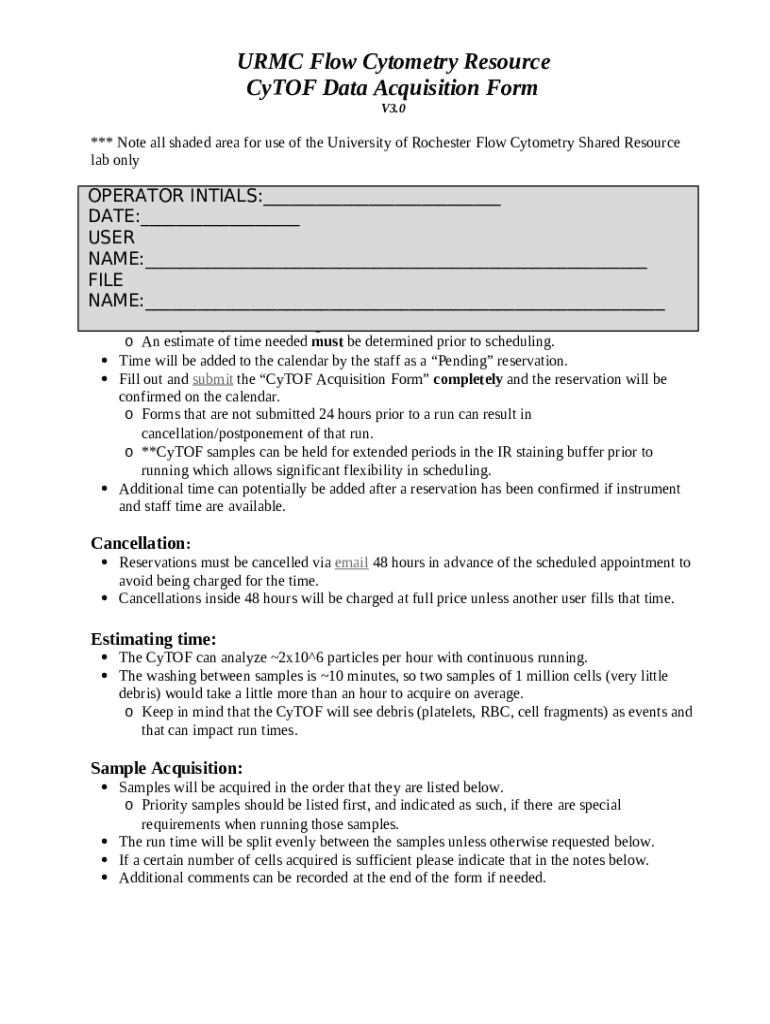 Services - Flow Cytometry - For Researchers Doc Template | pdfFiller