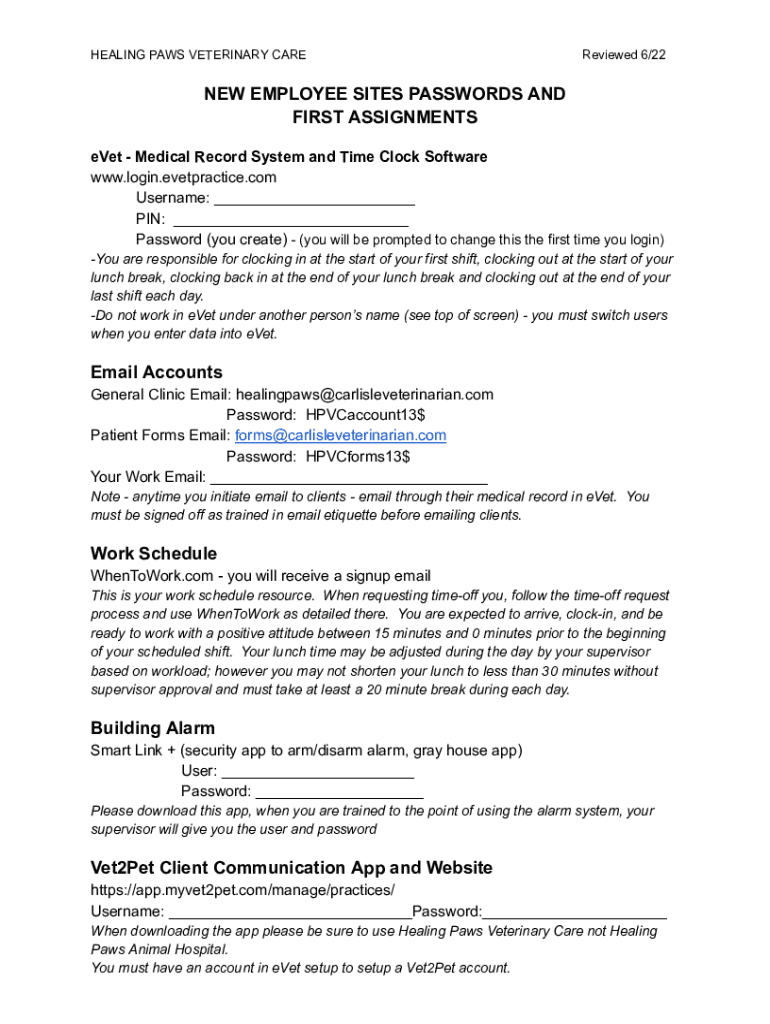 Fillable Online Staff Login Updates to Pulse - Covetrus Pulse Help ...