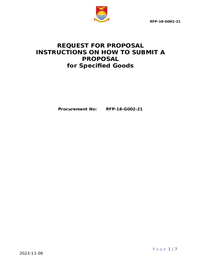 Supporting Statement for the Request for Proposal and ... Doc Template | pdfFiller