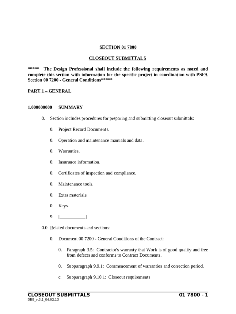 01 3100Project Management and Coordination (v.3.1) Doc Template | pdfFiller