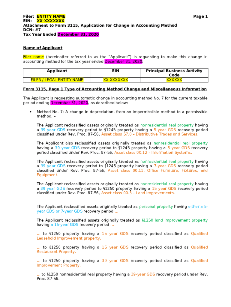 2020 DRAFT 3115 Attachment - 7.docx Doc Template | pdfFiller