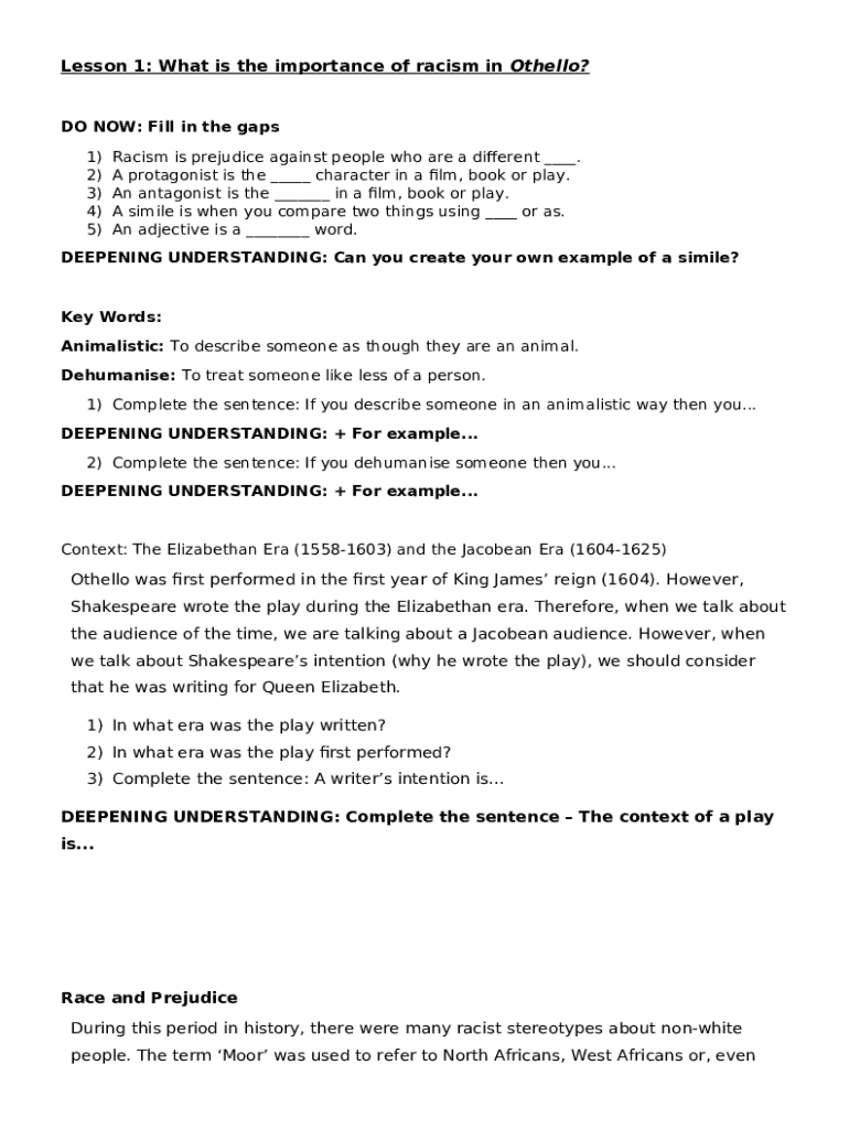 Race and Othello on Film Laura Reitz-Wilson - Purdue e-Pubs Doc ...