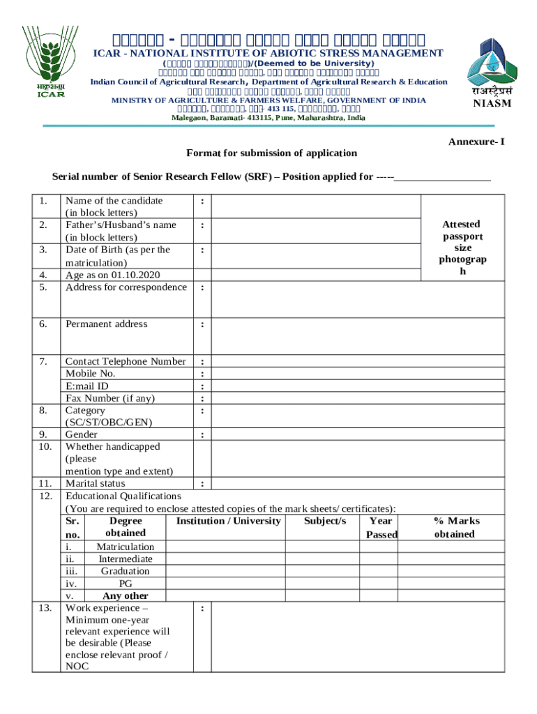 Annexure APPLICATION 1 Post applied for 2 Name ... Doc Template | pdfFiller