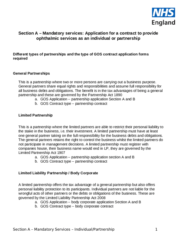 Why is the General Ophthalmic Services (GOS) Contract ... Doc Template ...