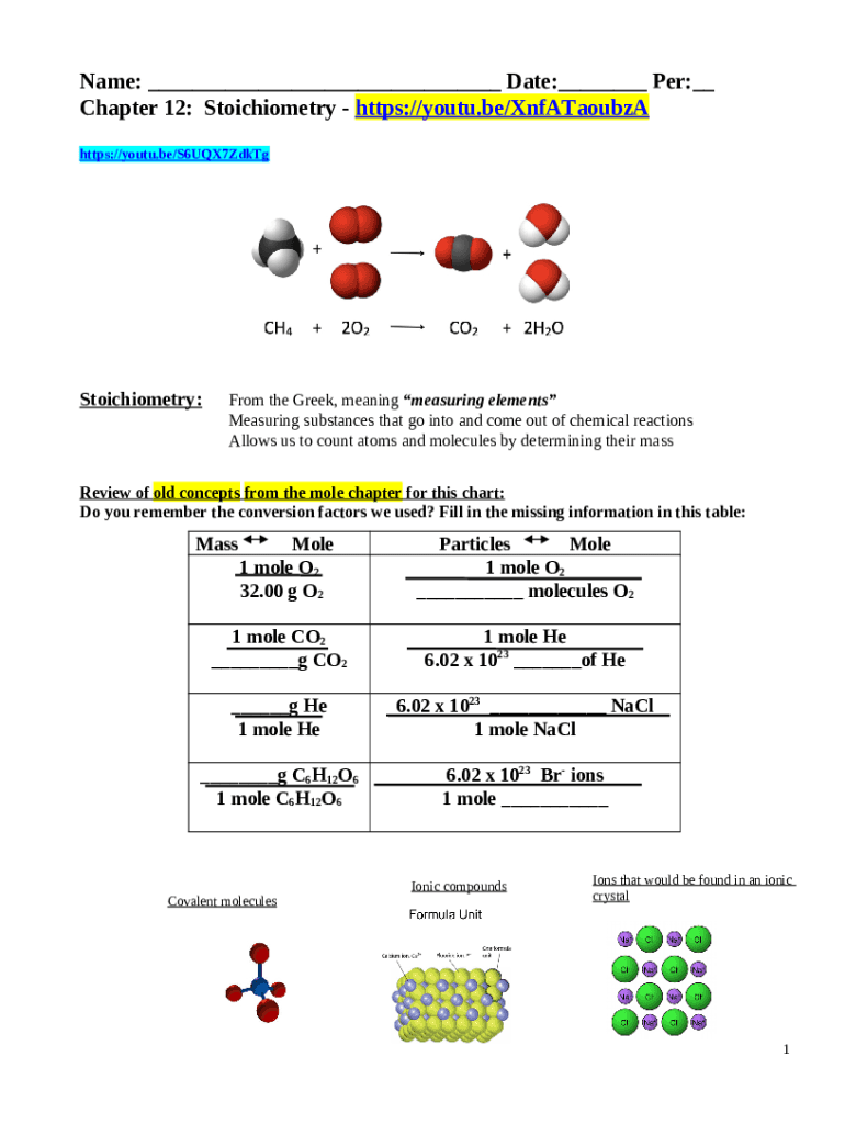 Solution Stoichiometry - Chem Worksheet 15-6 Doc Template | pdfFiller