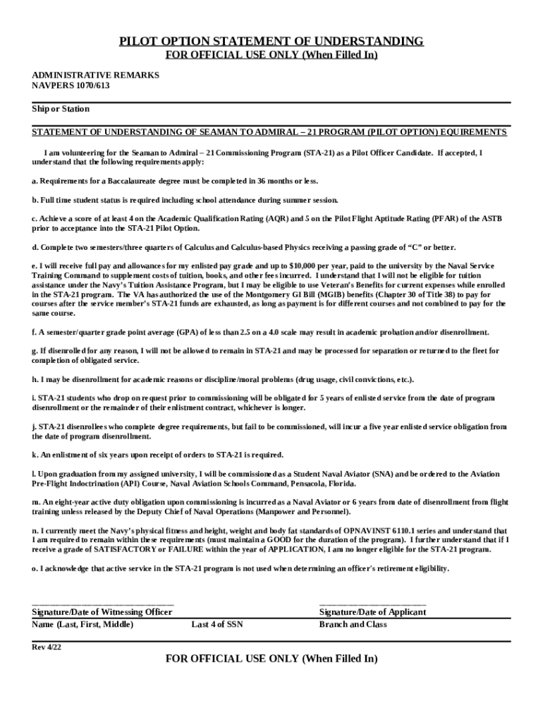 SPECIAL OPERATION OPTION STATEMENT OF ... Doc Template | pdfFiller