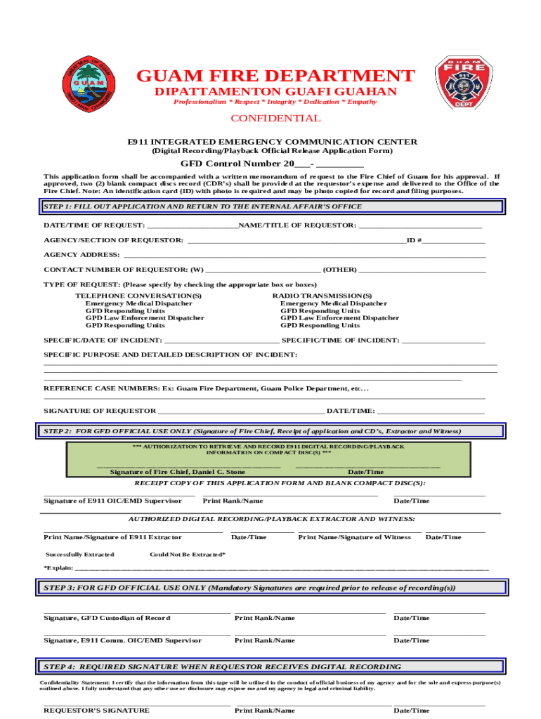 sGFD - The Guam Fire Department Doc Template | pdfFiller