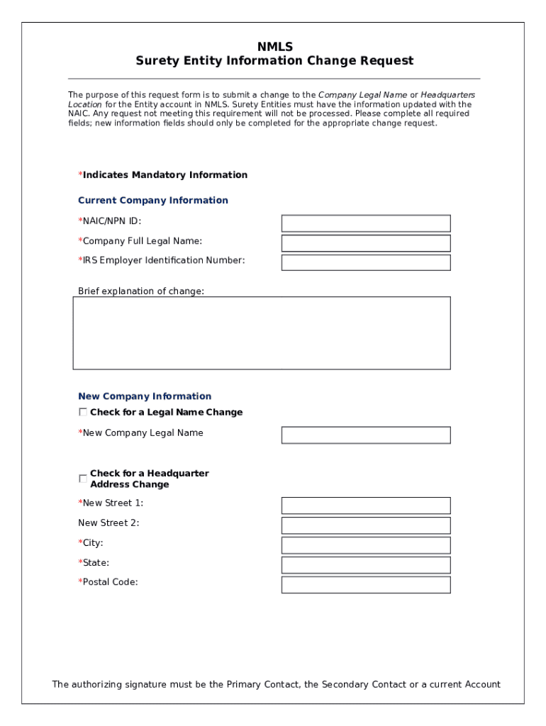 Company/Institution Email Change Request - mortgage ...