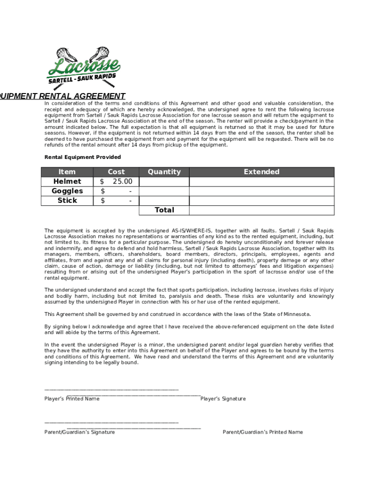 Addendum to Exclusive Equipment Lease Agreement Doc Template | pdfFiller