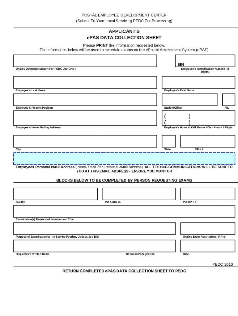 DATA COLLECTION SHEET.XLS - APWU Doc Template | pdfFiller