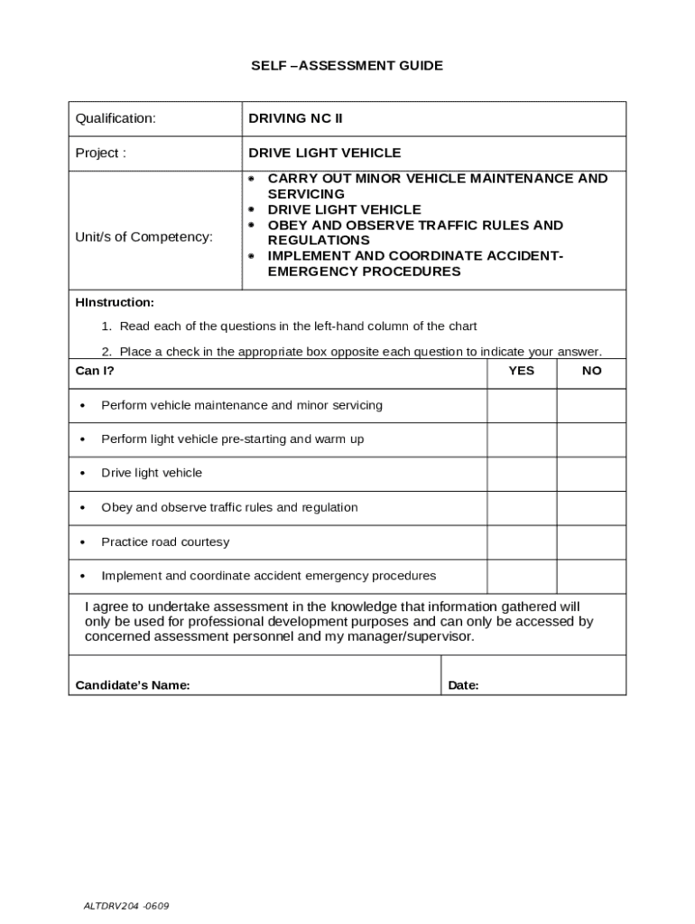 CBLM-drive-light-vehicle-final-docx (1) - Studylib Doc Template | pdfFiller