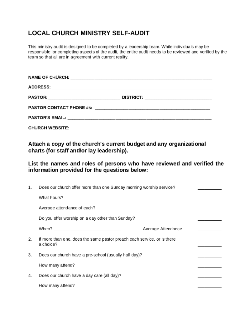 The Who, What, When, and How of Church Internal Audits Doc Template ...