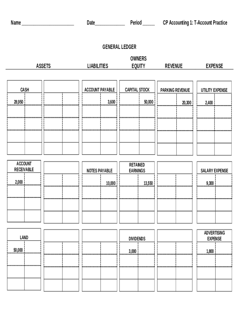 Sample Ledger and Balance Sheet.xls Doc Template | pdfFiller