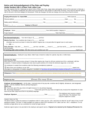 7 Notice of Pay Rate Requirements in New York State Doc Template ...