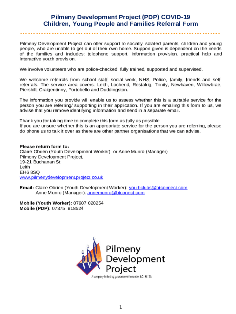 Pilmeny Development Project - Day services and lunch clubs Doc Template ...