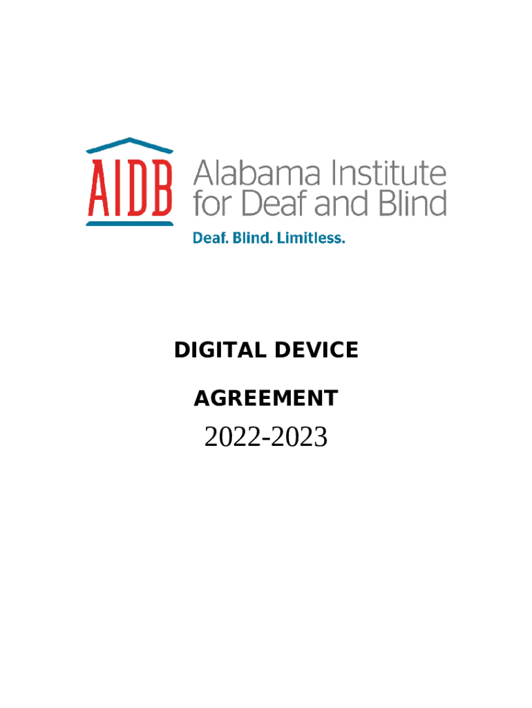 AIDB Digital Device Agreement Doc Template | pdfFiller