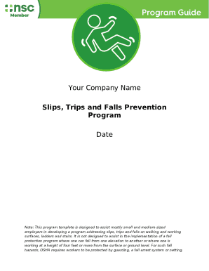 Slip, Trip, and Fall Prevention for Healthcare Workers Doc Template ...