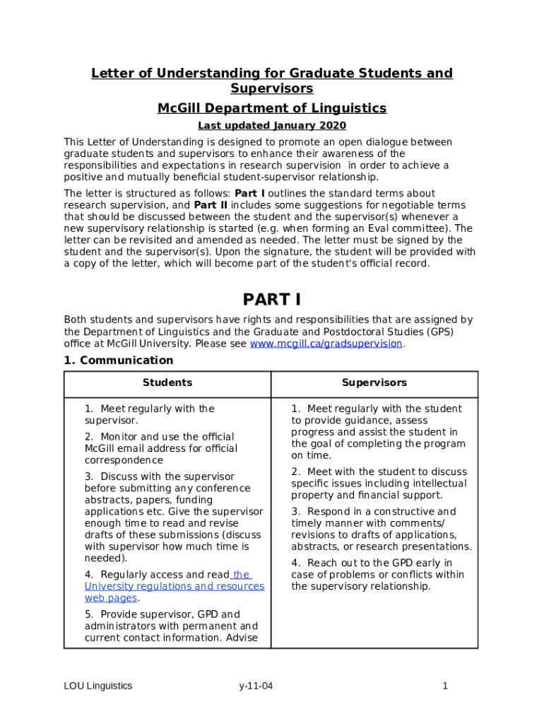 Cell Biology Graduate Program, McGill University LETTER ... Doc ...