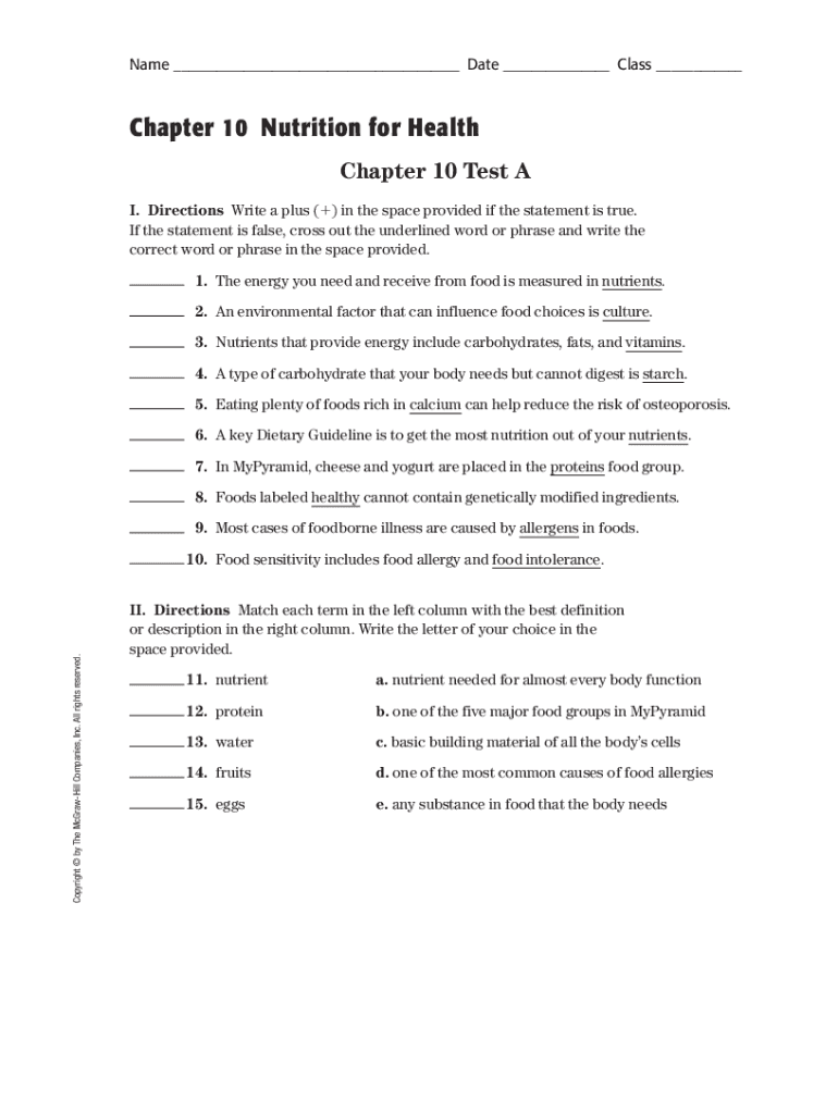 Fillable Online adc d211 Chapter 10 Lesson 3 Healthy Food Guidelines Flashcards Fax Email Print ...