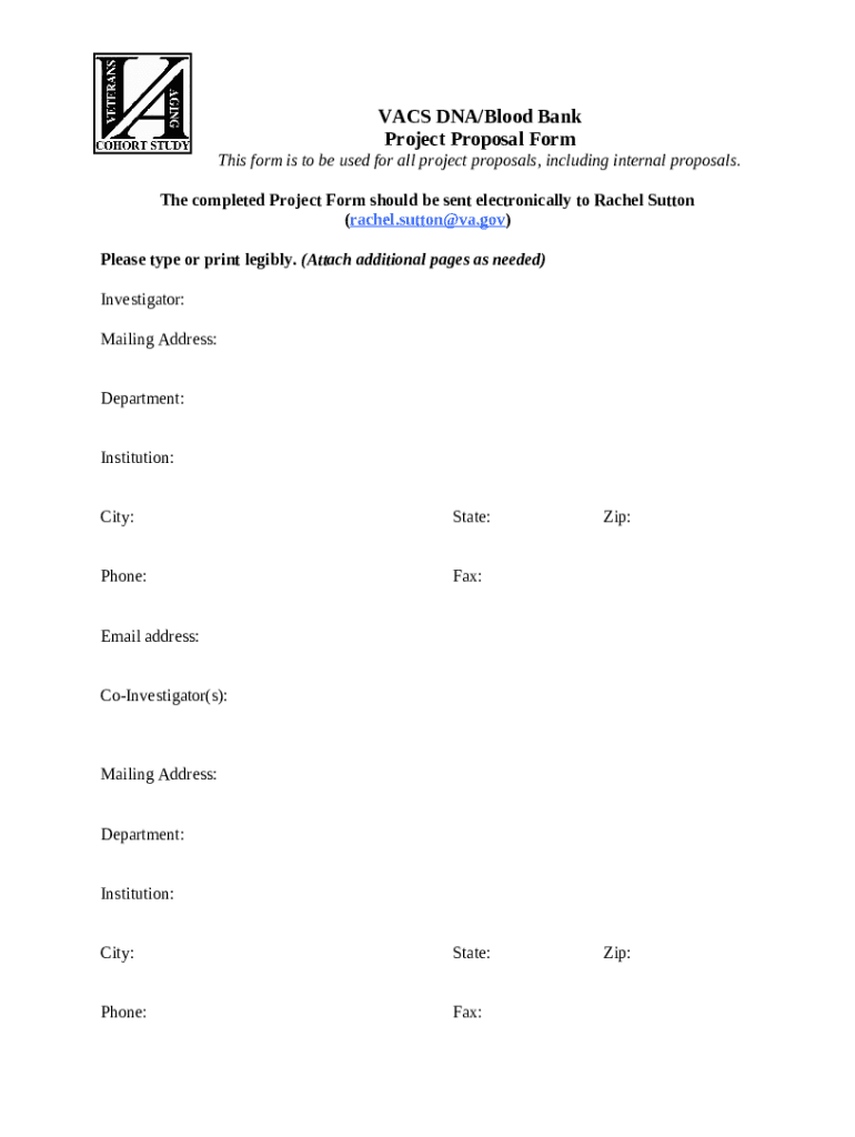 VACS DNA/Blood Bank Project Proposal - medicine yale Doc Template ...