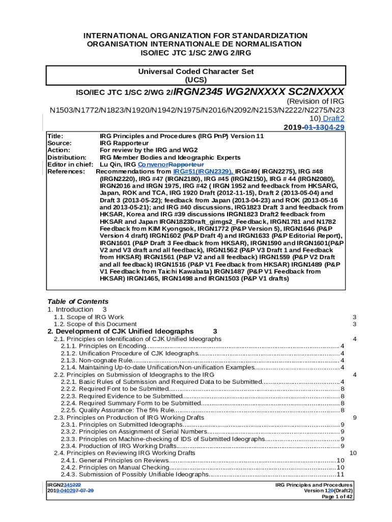 Coded character sets - ISO/IEC JTC 1/SC 2 - appsrv cse cuhk edu Doc ...