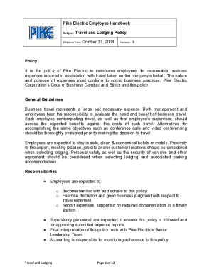 Fillable Online Pike Electric Employee Handbook - Fill Online ...