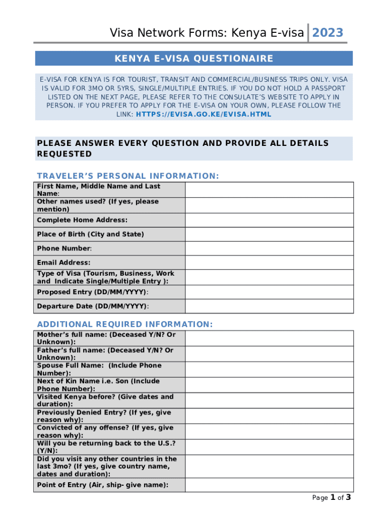 evisa.go.keRepublic of Kenya Electronic Visa System Doc Template ...