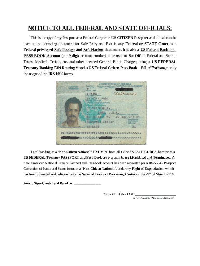 U.S. Citizens - Documents needed to enter the United States ... Doc ...