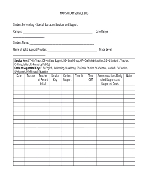 sample-service-logs-special-education- ... Doc Template | pdfFiller