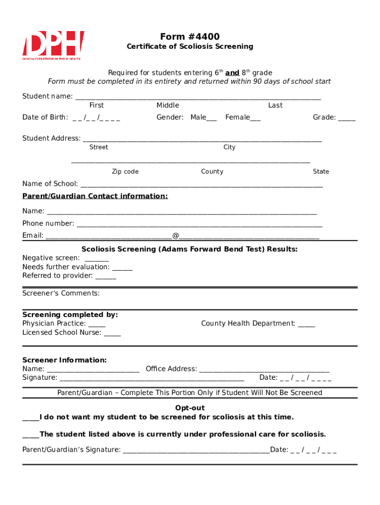 Georgia Department of Public Health #4400 Doc Template | pdfFiller
